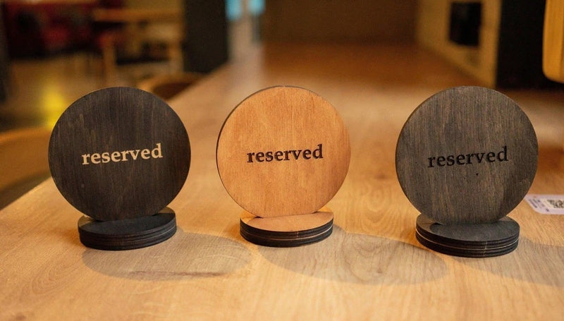 Elevate Restaurant’s Style with Custom Reserved Signs for Tables