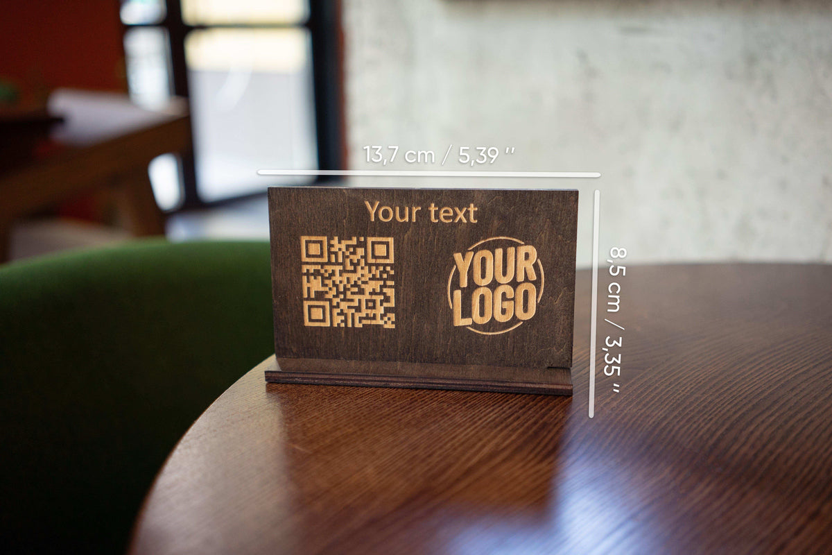 Personalized Wooden QR Code Sign – Buy Now at KyivWorkshop