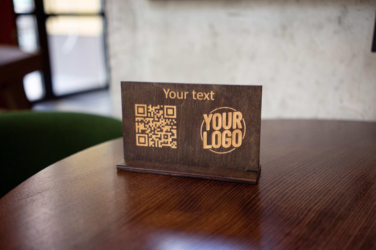 Personalized Wooden QR Code Sign – Buy Now at KyivWorkshop