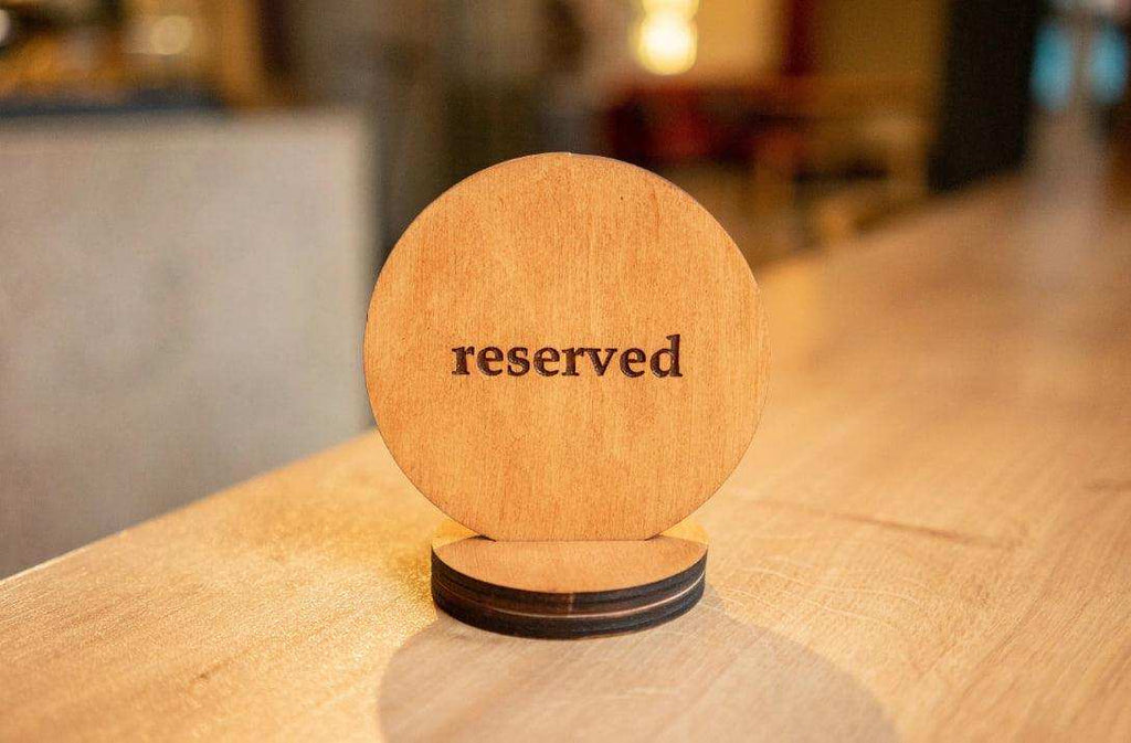 Personalized Wooden Reserved Table Sign, Video | KyivWorkshop