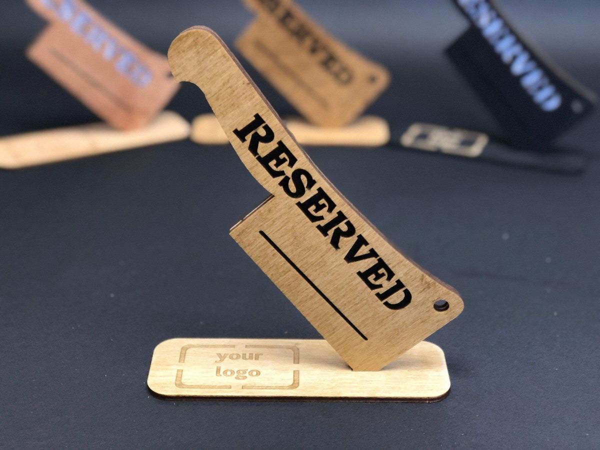 Rustic Wooden Reserved Sign for Restaurant Tables, Video | KyivWorkshop