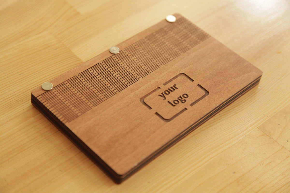 Personalized Wooden Check Holder with Engraving, Video | KyivWorkshop